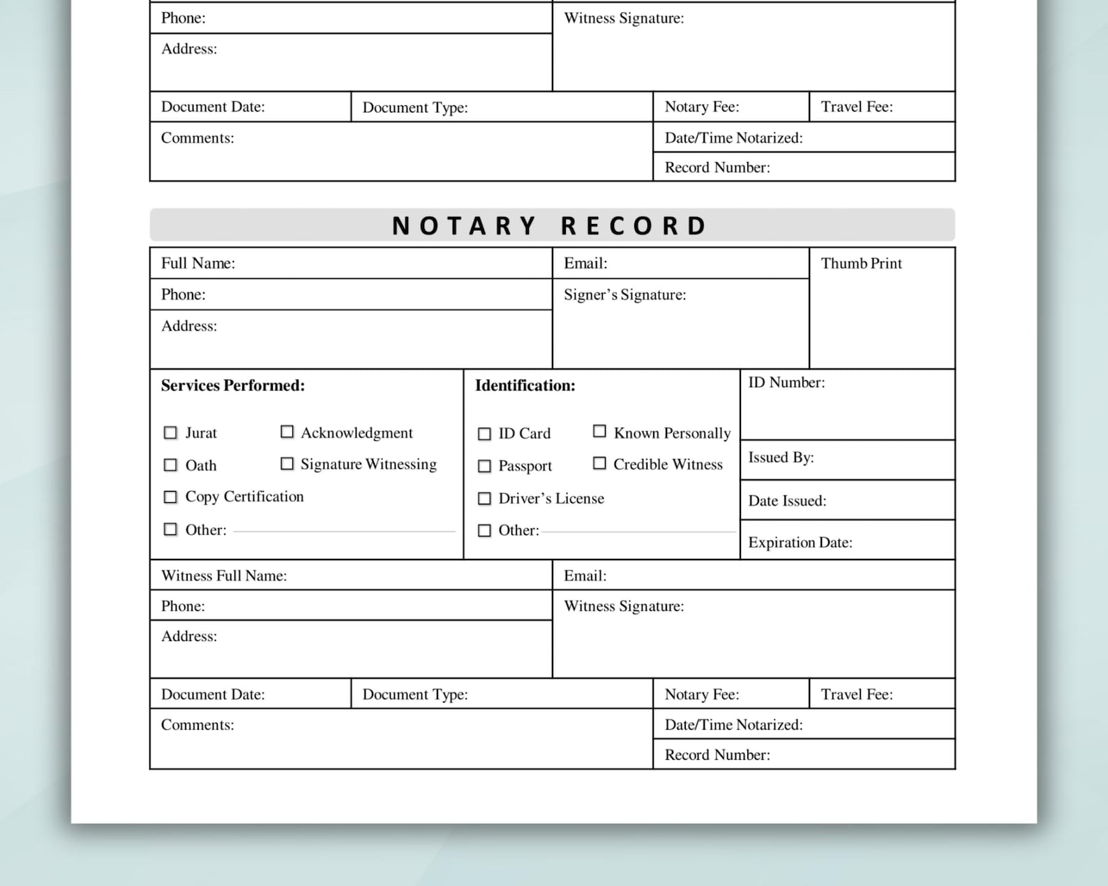 Notary Journal. Notary Log. Notary Public Record Book. Notary Book ...