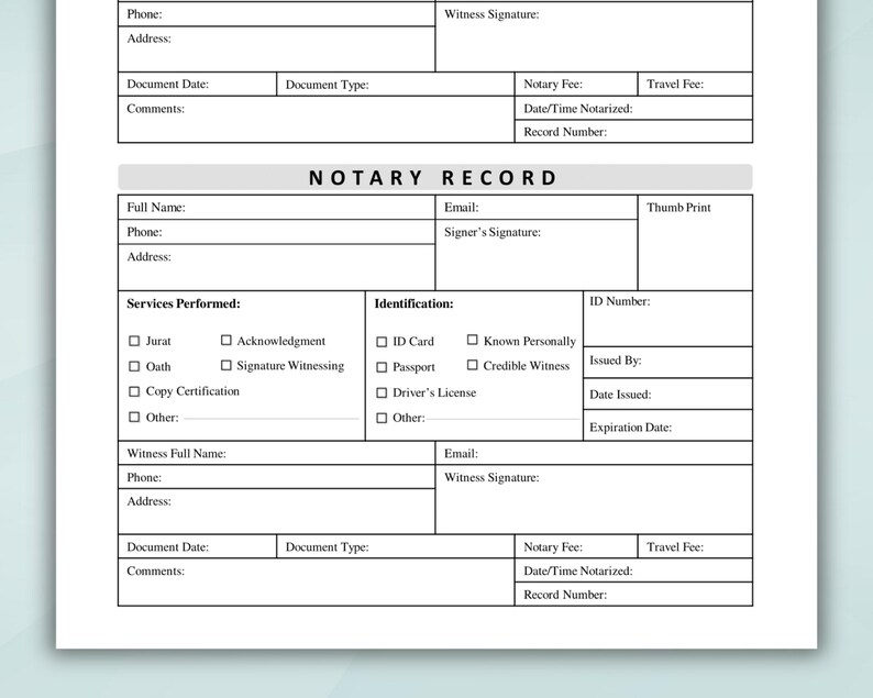 Notary Journal. Notary Log. Notary Public Record Book. Notary Book ...