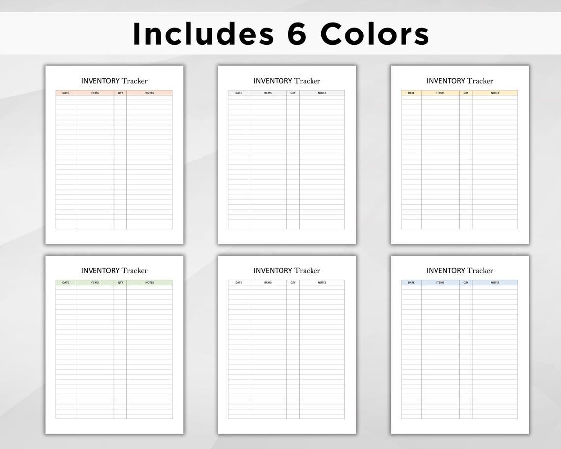 Printable Inventory Log. Product Inventory Small Business. Inventory ...