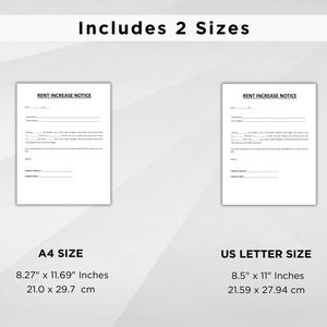 Printable Rental Increase Notice. Rental Increase Form. Rental Increase ...