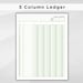 Accounting Ledger. 2-6 Columns Ledger. Columnar Paper. Digital Ledger ...