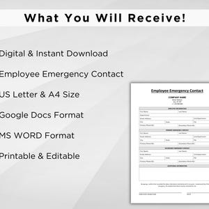 Employee Emergency Contact Form Editable. Employee Emergency Contact ...