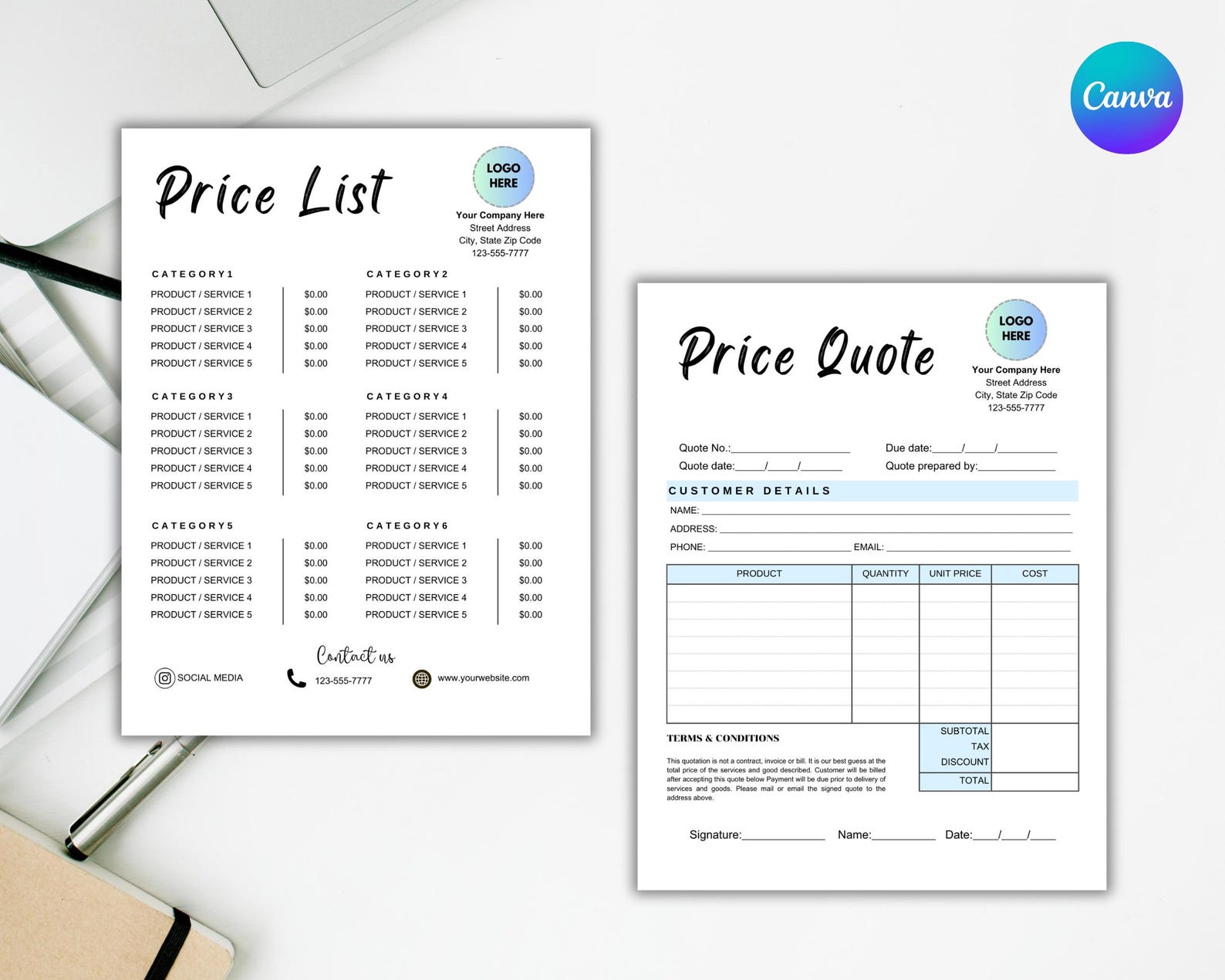 Small Business Bundle. Printable Forms for Crafters. T-shirt Order Form ...