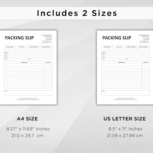 Editable Packing Slip Template. Customer Packing Slip. Printable ...