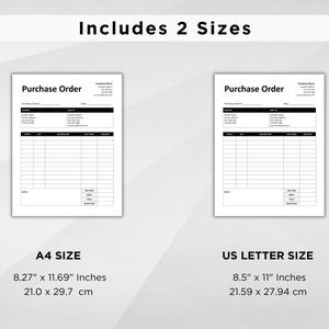 Editable Purchase Order Template. Printable Purchase Order Form. Order ...