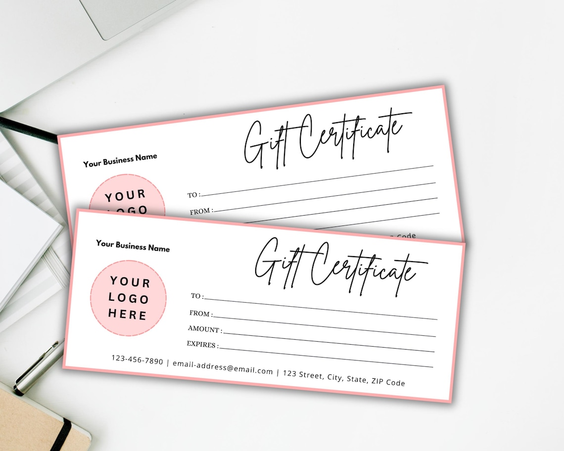 Gift Certificate Template. Modern Gift Certificate. Custom Voucher ...