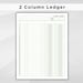 Accounting Ledger. 2-6 Columns Ledger. Columnar Paper. Digital Ledger ...