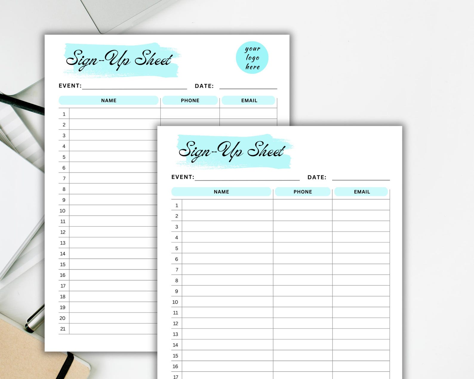 Editable Sign up Sheet Template. Printable Sign up Template. Sign up ...
