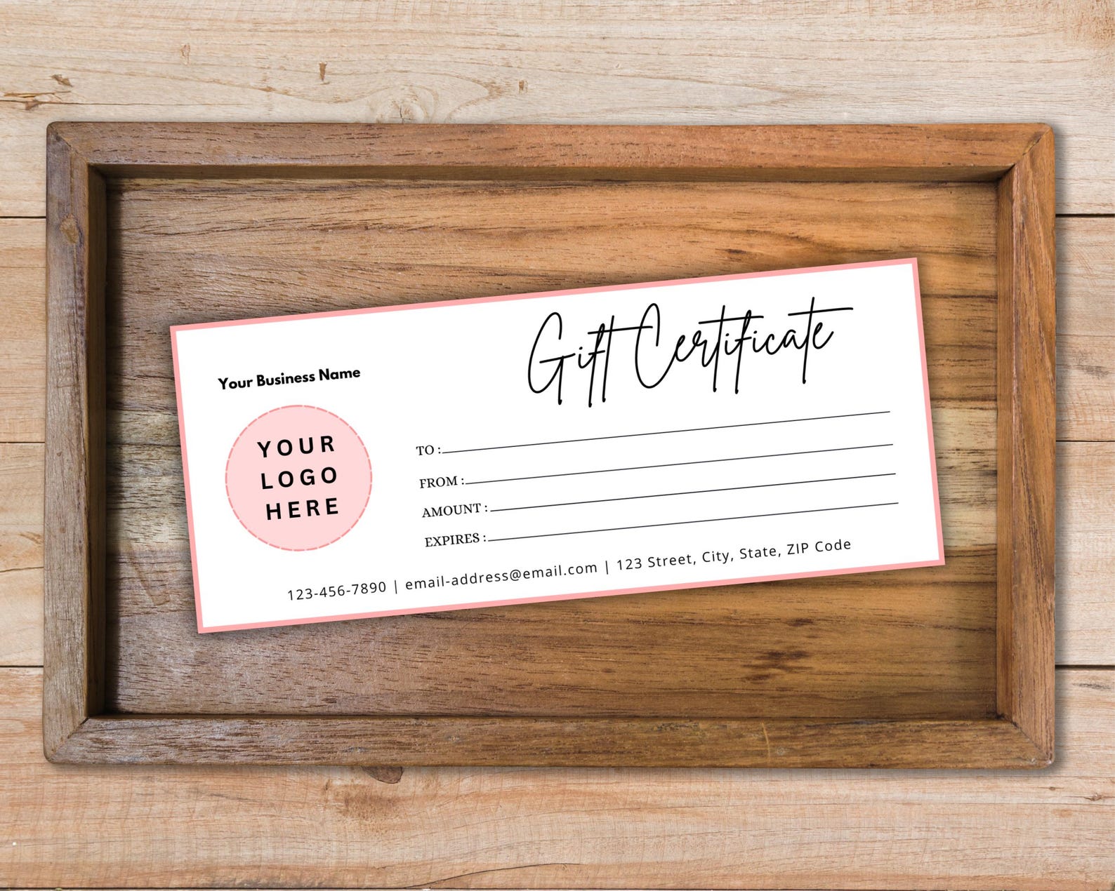 Gift Certificate Template. Modern Gift Certificate. Custom Voucher ...
