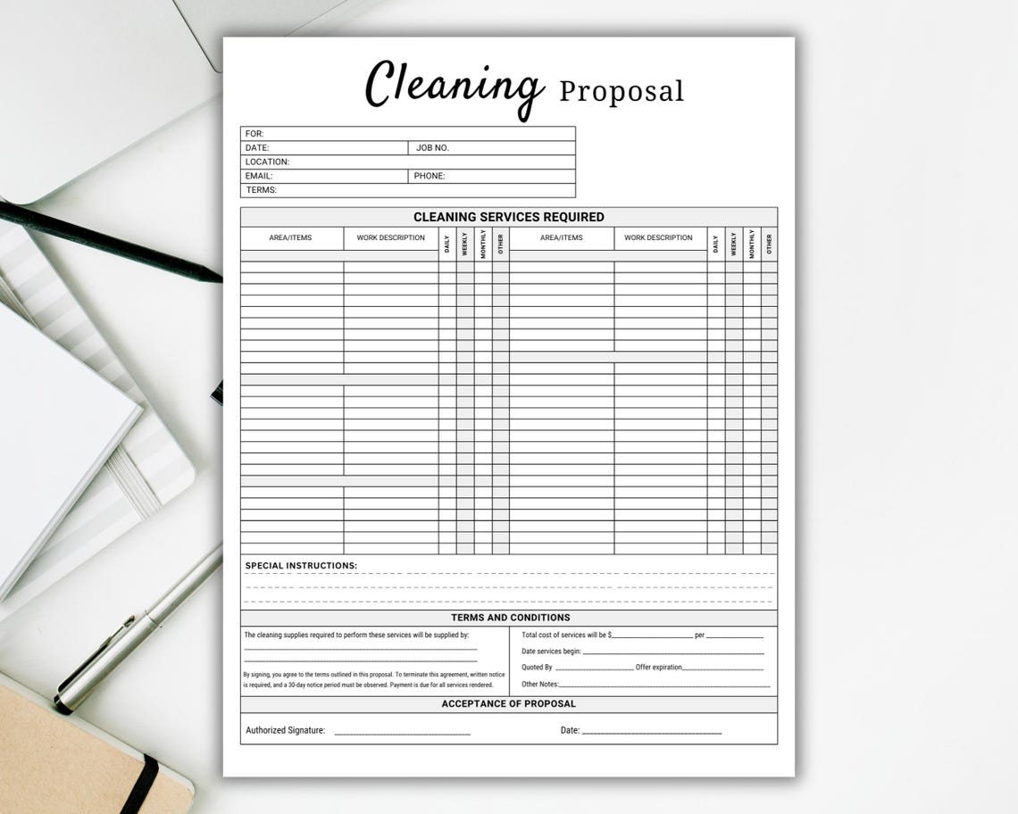 Cleaning Proposal Template. Cleaning Service Proposal. Cleaning ...