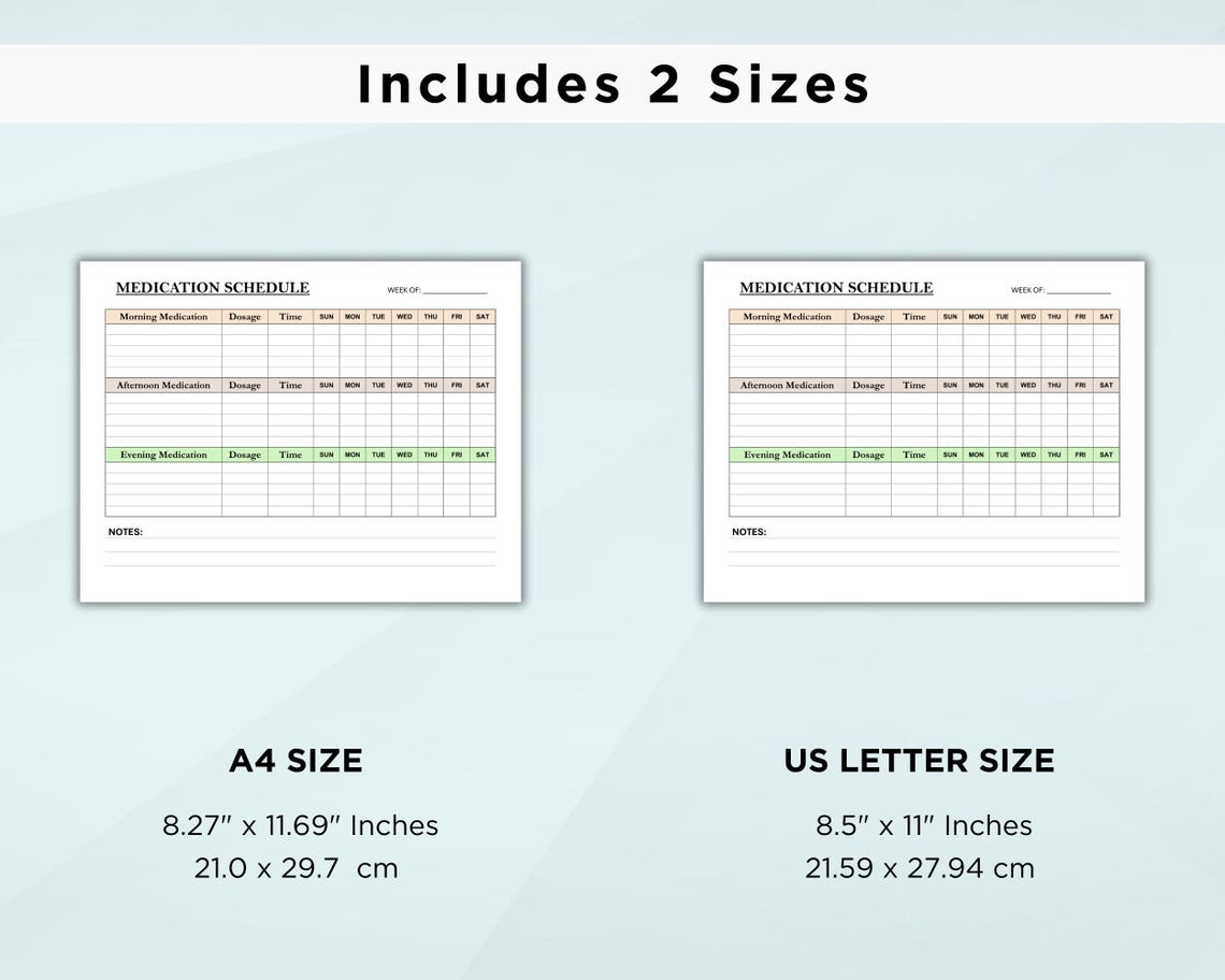 Printable Medication Schedule. Weekly Medication Tracker. Medication List. Pill Tracker ...