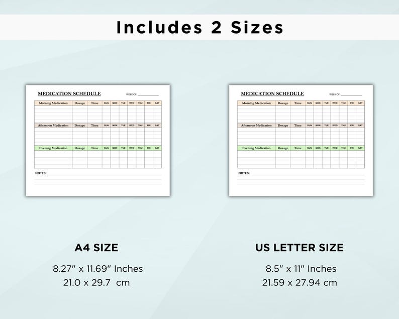 Printable Medication Schedule. Weekly Medication Tracker. Medication ...
