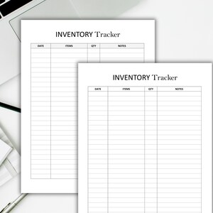 Printable Inventory Log, Small Business Inventory Tracker, Product ...