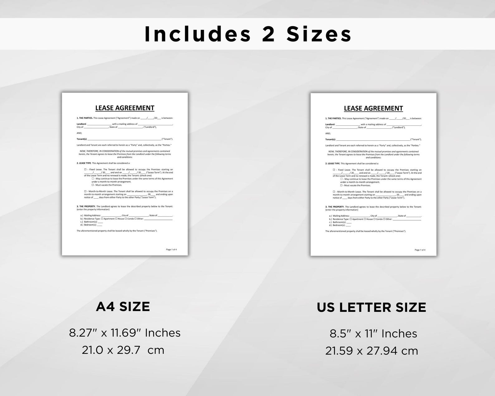 Editable Rental Agreement Template. Printable Lease Agreement ...