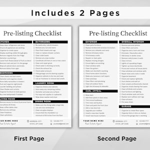 Editable Pre-listing Checklist. Realtor Template. Home Seller Checklist ...