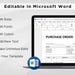 Editable Purchase Order Template | Printable PO Form for Small Business ...