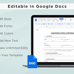 Construction Contract Agreement Templates. Construction Template ...