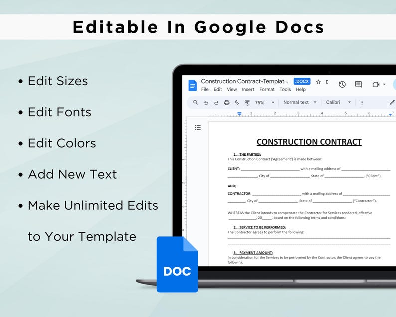 Construction Contract Agreement Templates. Construction Template ...