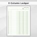 Accounting Ledger. 2-6 Columns Ledger. Columnar Paper. Digital Ledger ...