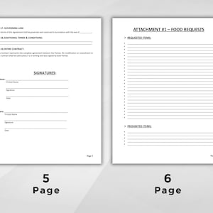 Catering Contract Template. Catering Service Contract. Editable ...