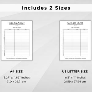 Editable Sign up Sheet. Sign up Template. Event Sign up Sheet ...