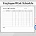 Employee Work Schedule. Weekly Employee Work Schedule. Employee ...