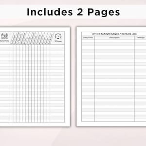 Vehicle Maintenance Log Book. Vehicle Maintenance Tracker. Vehicle ...