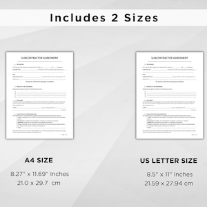 Subcontractor Agreement Template. Editable Subcontractor Contract Form. Job Subcontractor ...