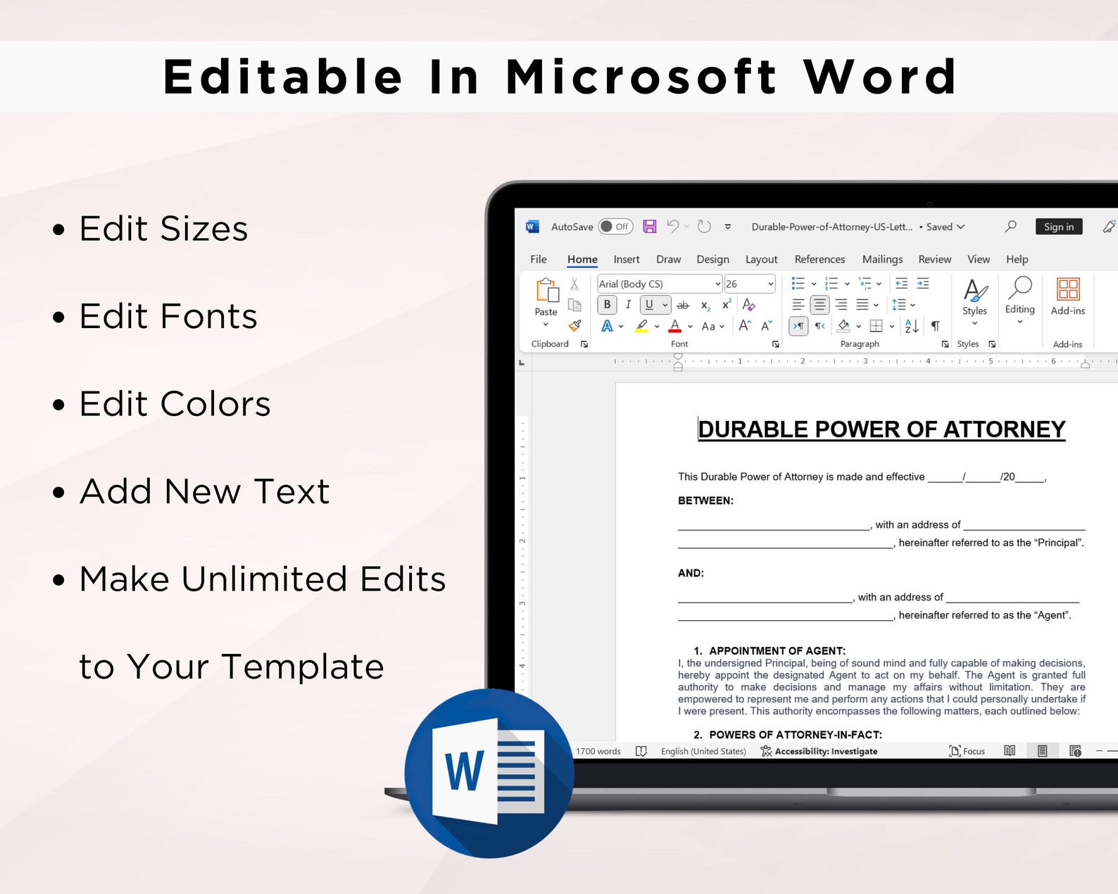 Printable Durable Power of Attorney Template. Durable Power of Attorney ...