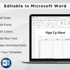 Sign up Sheet Template. Printable Sign up Templates. Event Sign up ...