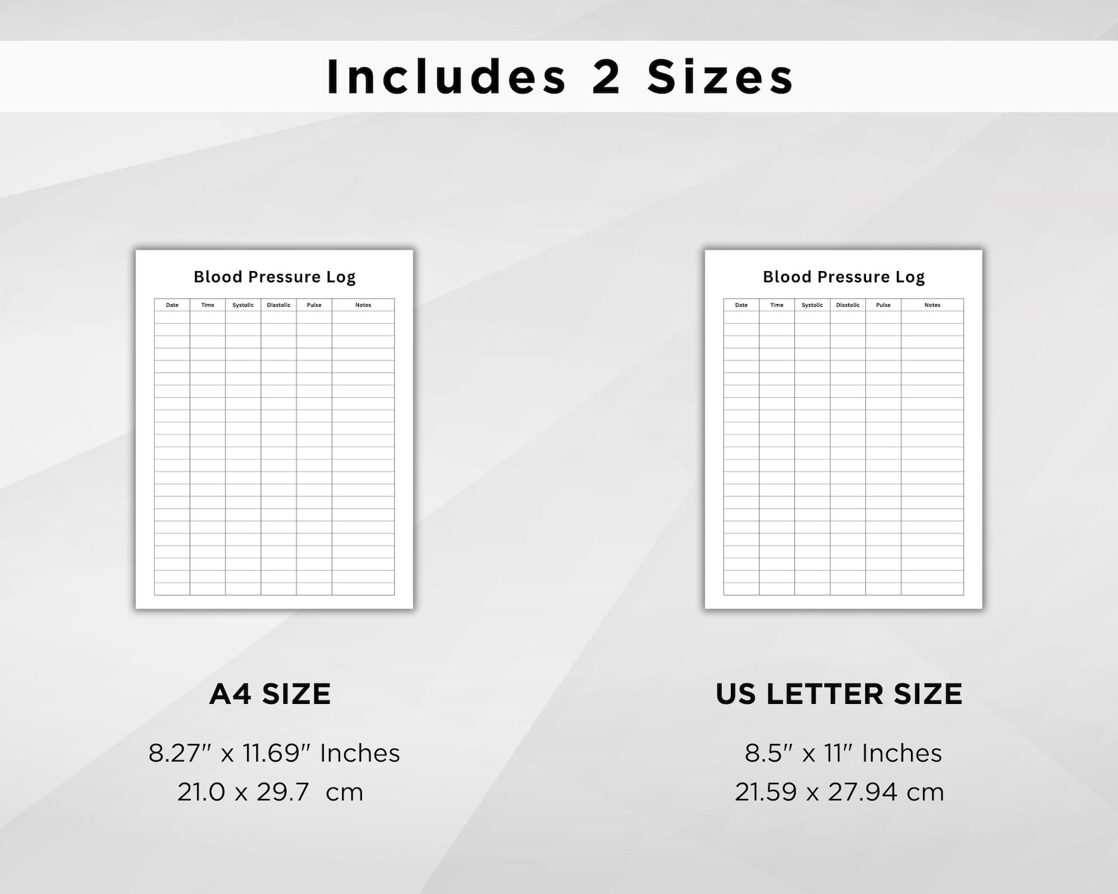 Blood Pressure Log Printable. High Blood Pressure Tracker. BP Tracker ...