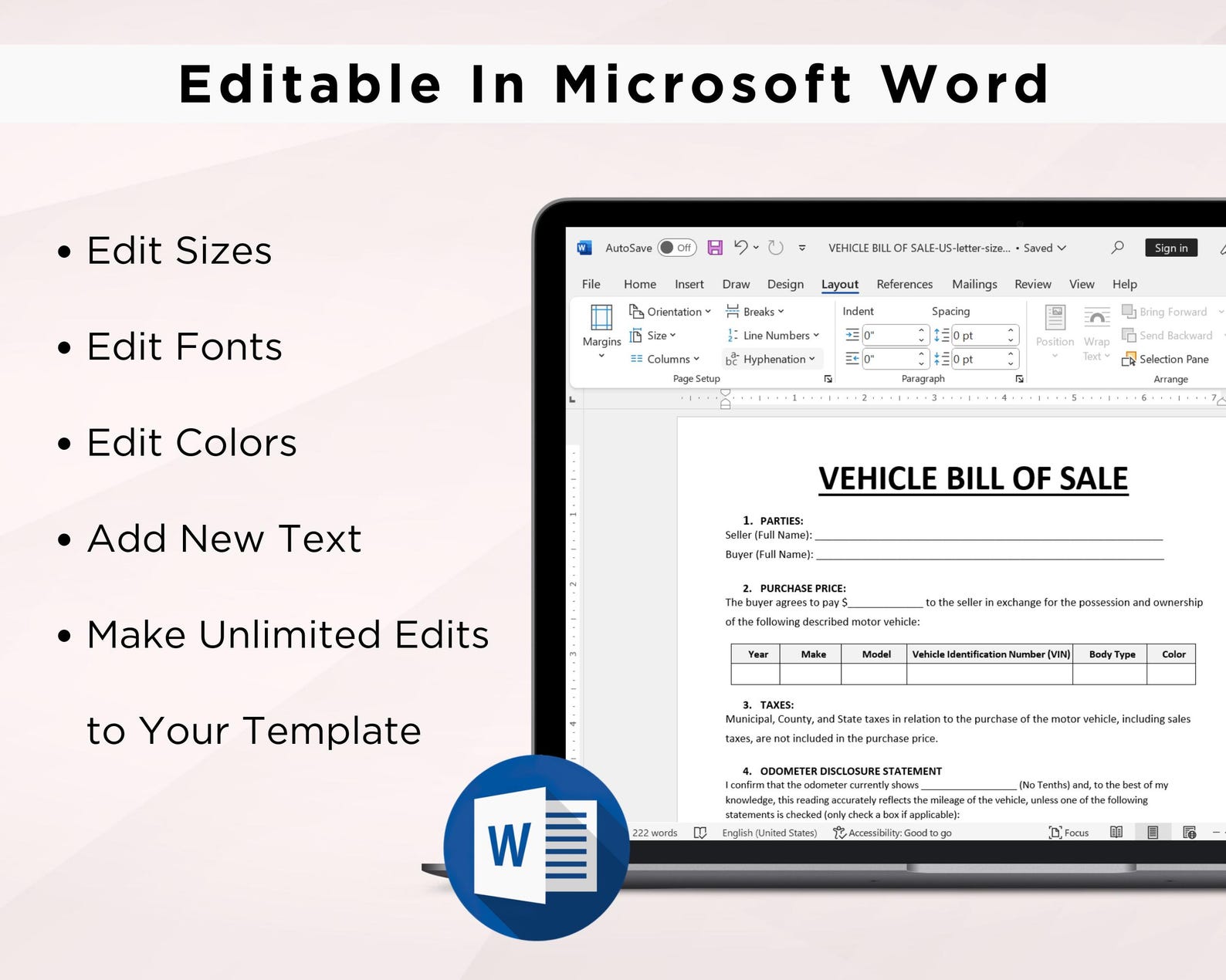 Vehicle Bill Of Sale Template Printable Car Sale Form Bill Of Sale 0966