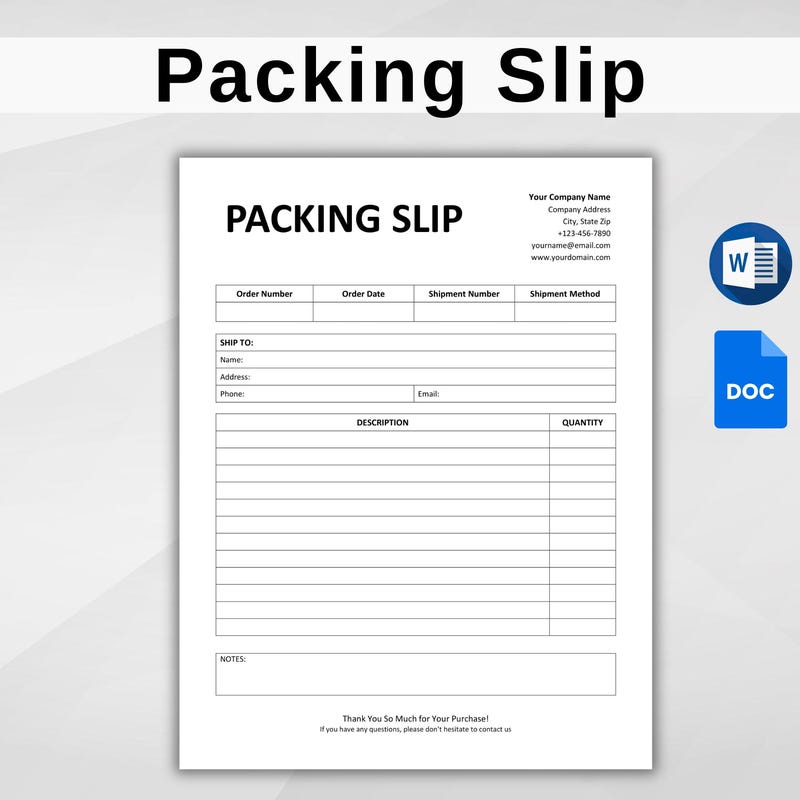 Quote Template Doc - Etsy