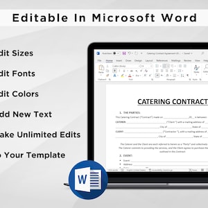 Catering Contract Template. Catering Service Contract. Editable ...