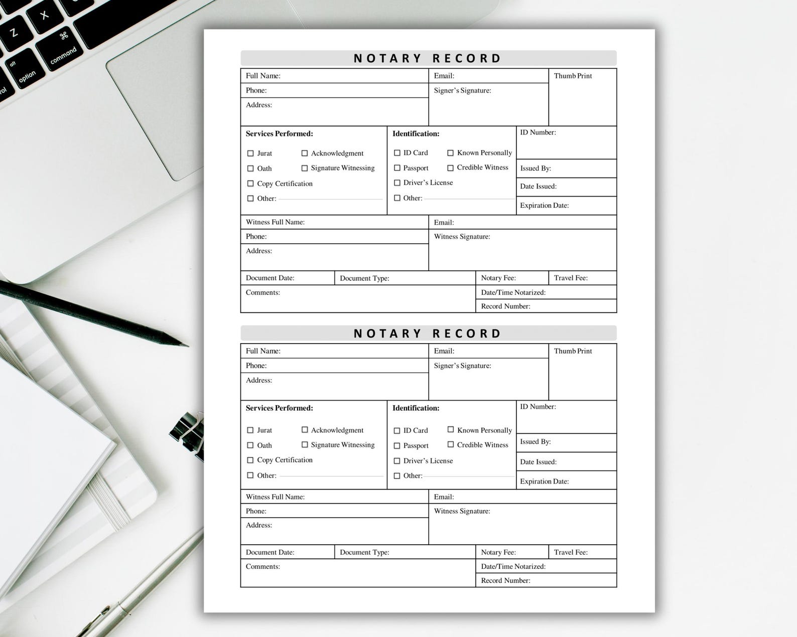 Notary Journal. Notary Log. Notary Public Record Book. Notary Book ...