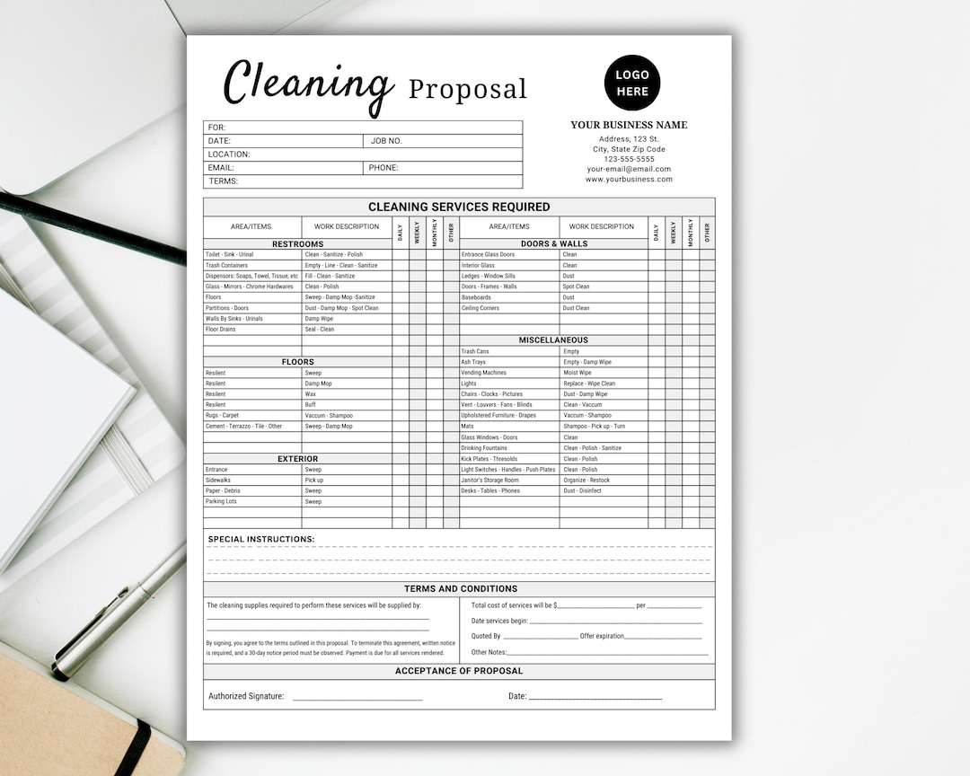 Cleaning Proposal Template. Cleaning Service Proposal. Cleaning ...