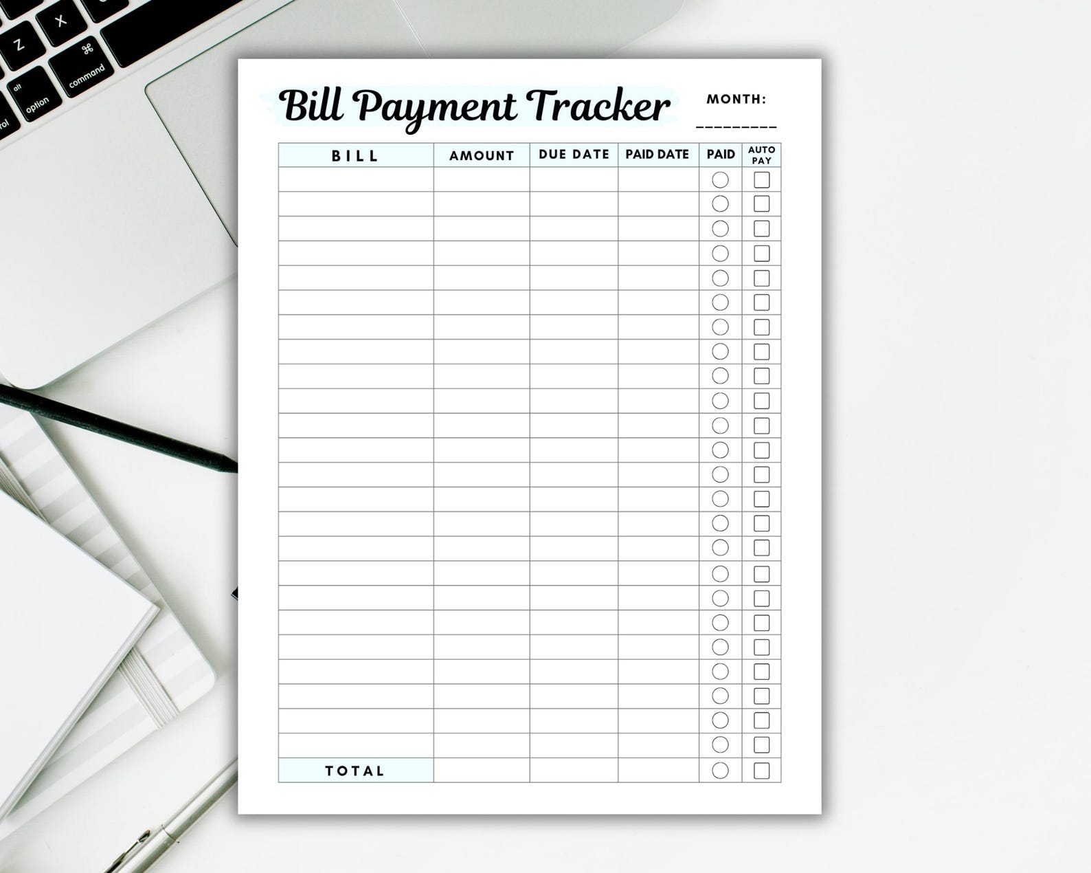 Bill Payment Tracker. Monthly Bill Tracker. Bill Log. Bill Planner ...