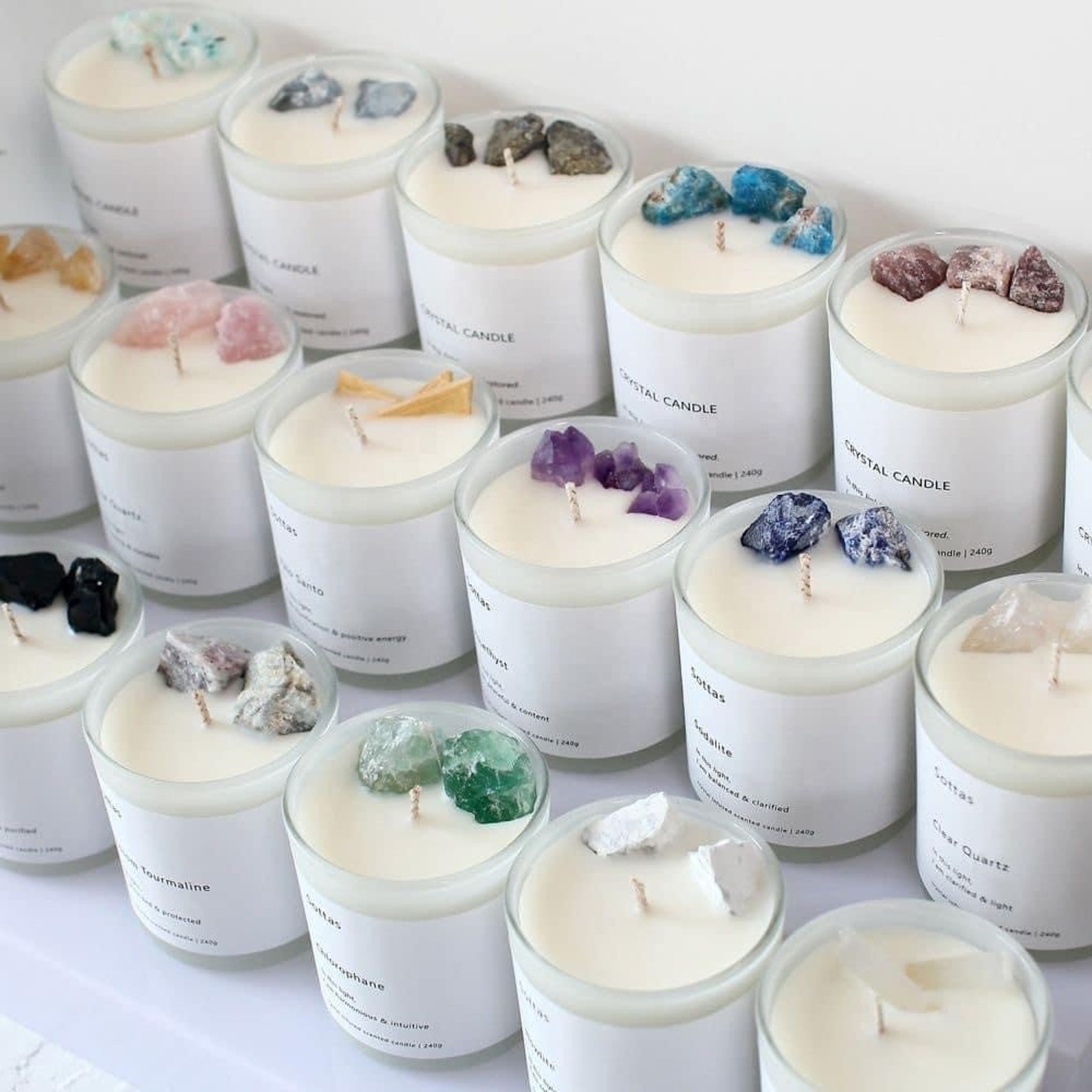 Crystal Candles - Etsy