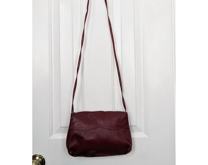 80s Purse Burgundy Red Leather Crossbody Bag Neiman Marcus Vintage - Etsy