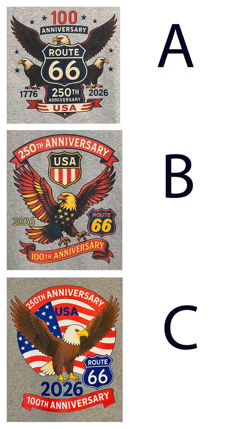 Route 66 100th Anniversary & USA 250th Anniversary T-shirt – 2026 ...