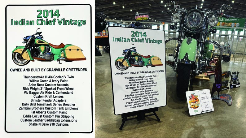 Custom Car Show Display Board | Acrylic Show Sign 16.5”x24.5” | UV ...