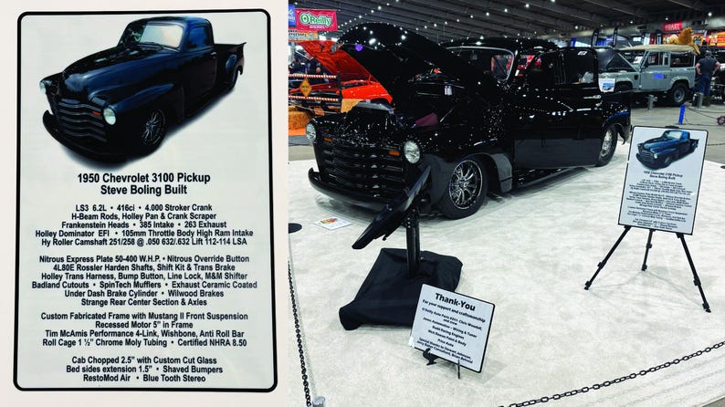 Custom Car Show Display Board | Acrylic Show Sign 16.5”x24.5” | UV ...