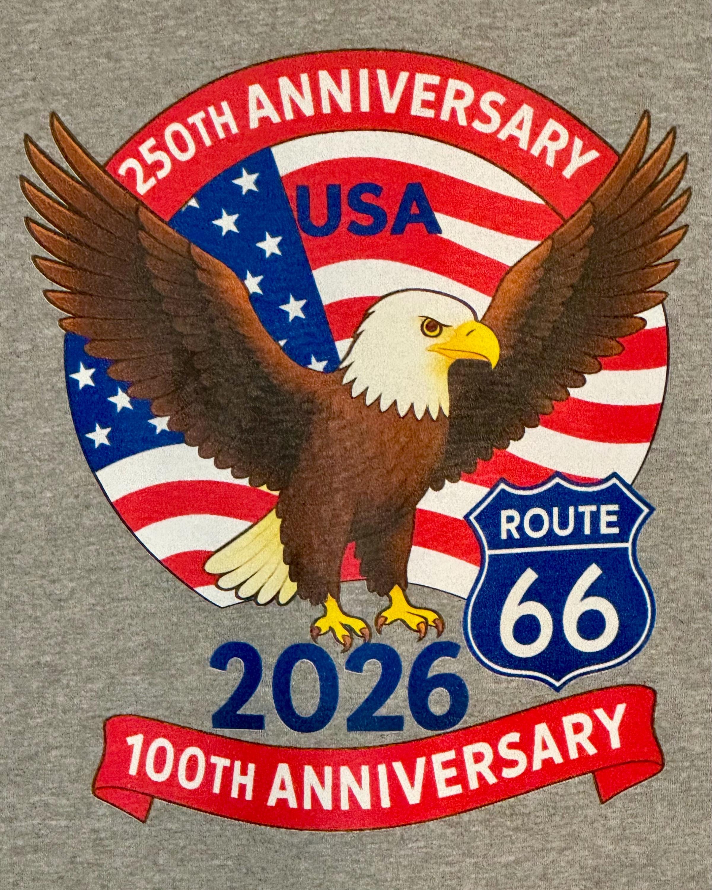 Route 66 100th Anniversary & USA 250th Anniversary T-shirt – 2026 ...