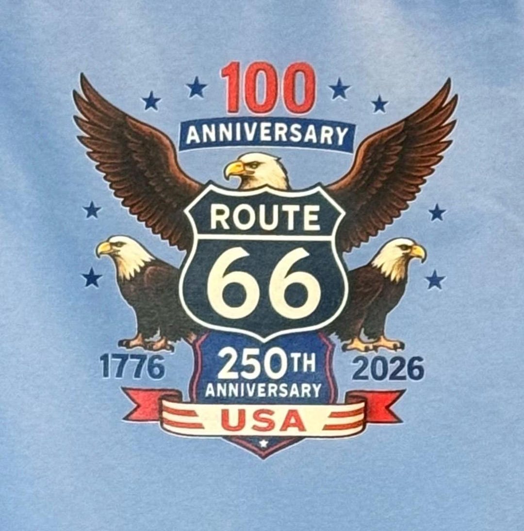 Route 66 100th Anniversary & USA 250th Anniversary T-shirt – 2026 ...