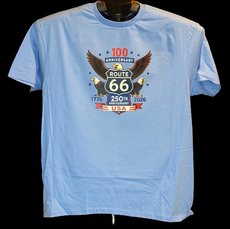 Route 66 100th Anniversary & USA 250th Anniversary T-shirt – 2026 ...