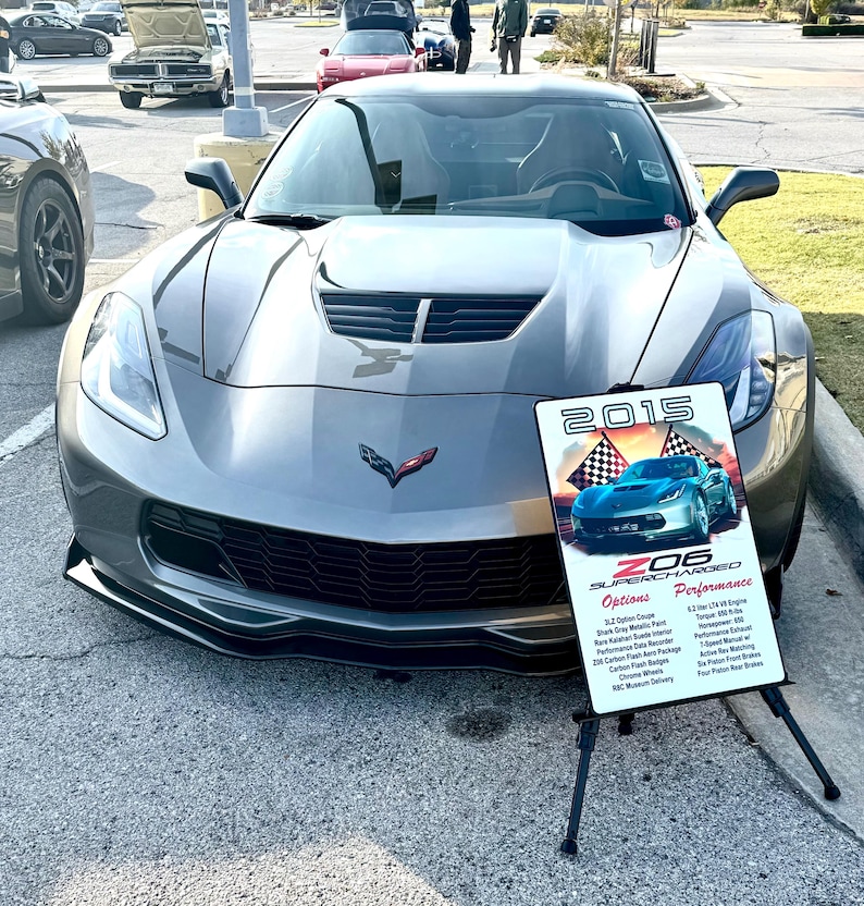 Custom Car Show Display Board | Acrylic Show Sign 16.5”x24.5” | UV ...