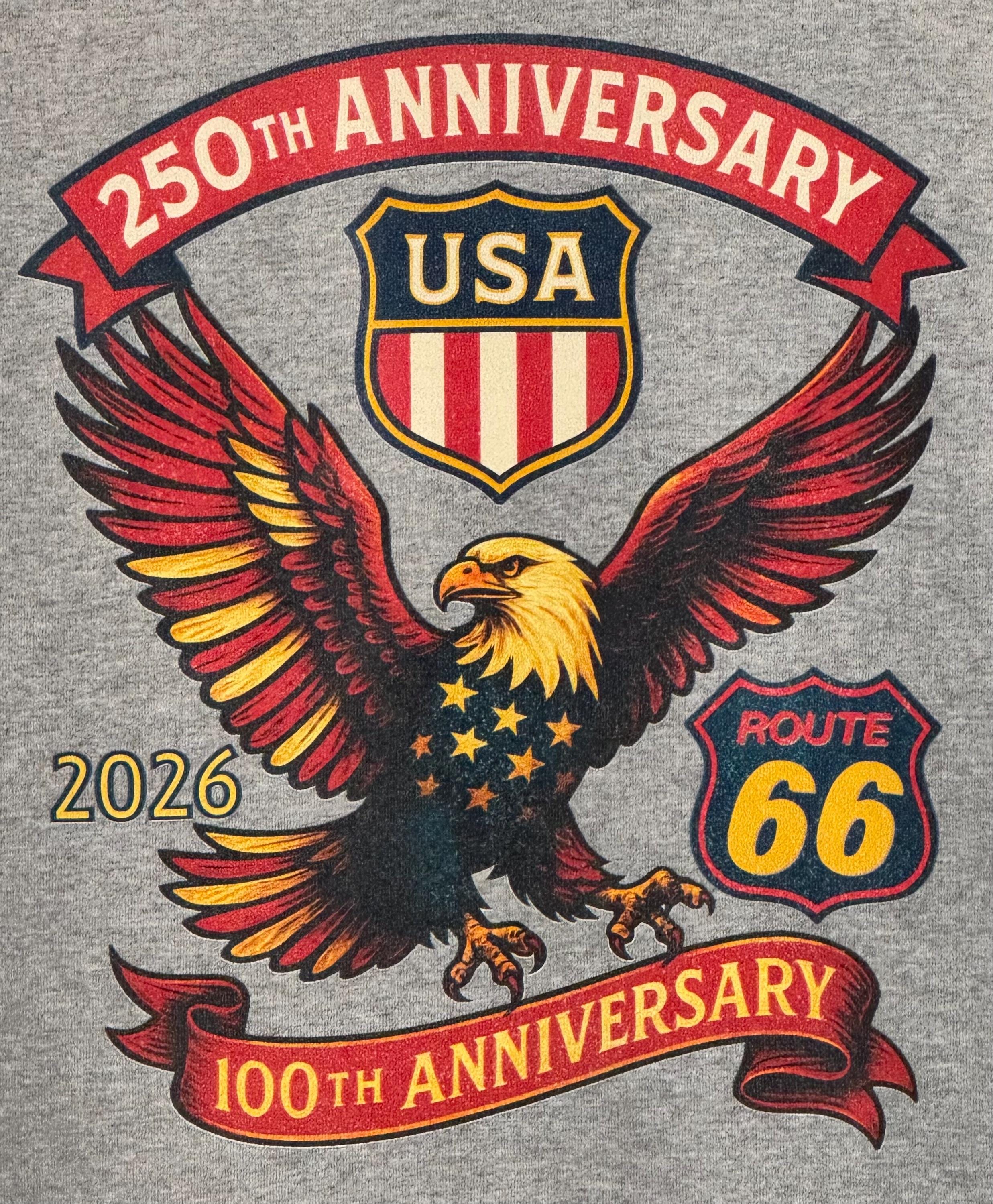 Route 66 100th Anniversary & USA 250th Anniversary T-shirt – 2026 ...