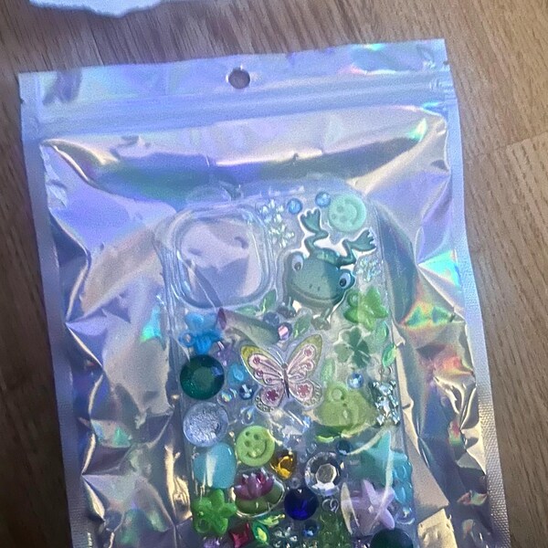Rhinestone Junk Phone Case - Etsy