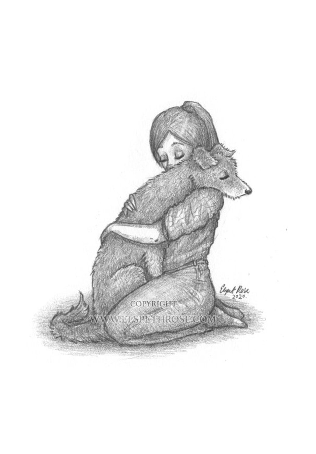 Anam Cara 6 X 8 Inch Art Print | Pencil Sketch Illustration Style ...