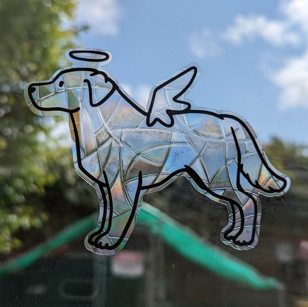 Angel Labrador Vinyl Window Cling | Sun Catcher | Gift Idea | Dog ...